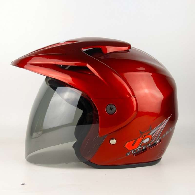 Promo Helm Motor Half Face Dewasa Sni Tiger Helmet Titanium Hitam Black ...