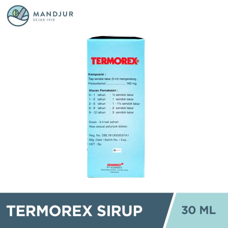Jual Termorex 30 Ml - Penurun Panas Dan Pereda Nyeri Anak Di Seller ...