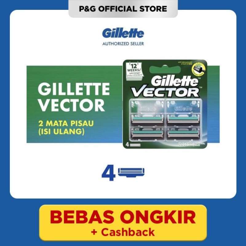 Jual Gillette Vector Silet Refill Pencukur Isi 4 Di Seller Pro-id ...