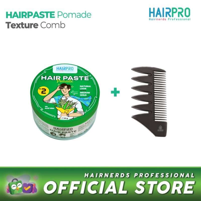 Jual Hairnerds Professional - Paste Pomade + Texture Comb Besar Di ...