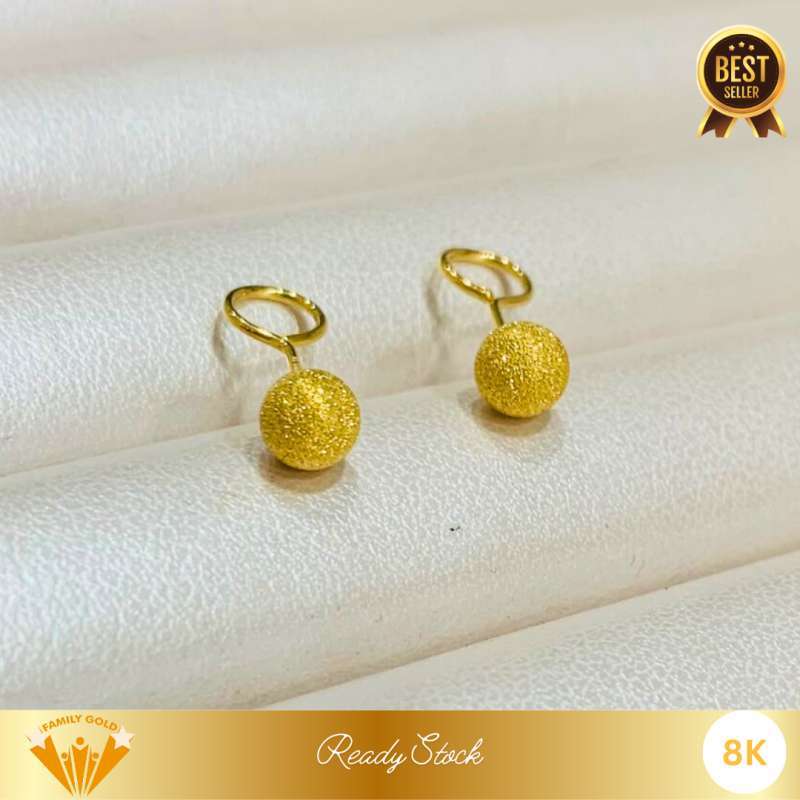 Jual Anting Emas Kadar 8k Model Toge Bola Pasir Family Gold Di Seller Tokoemasfamily - Bahagia ...