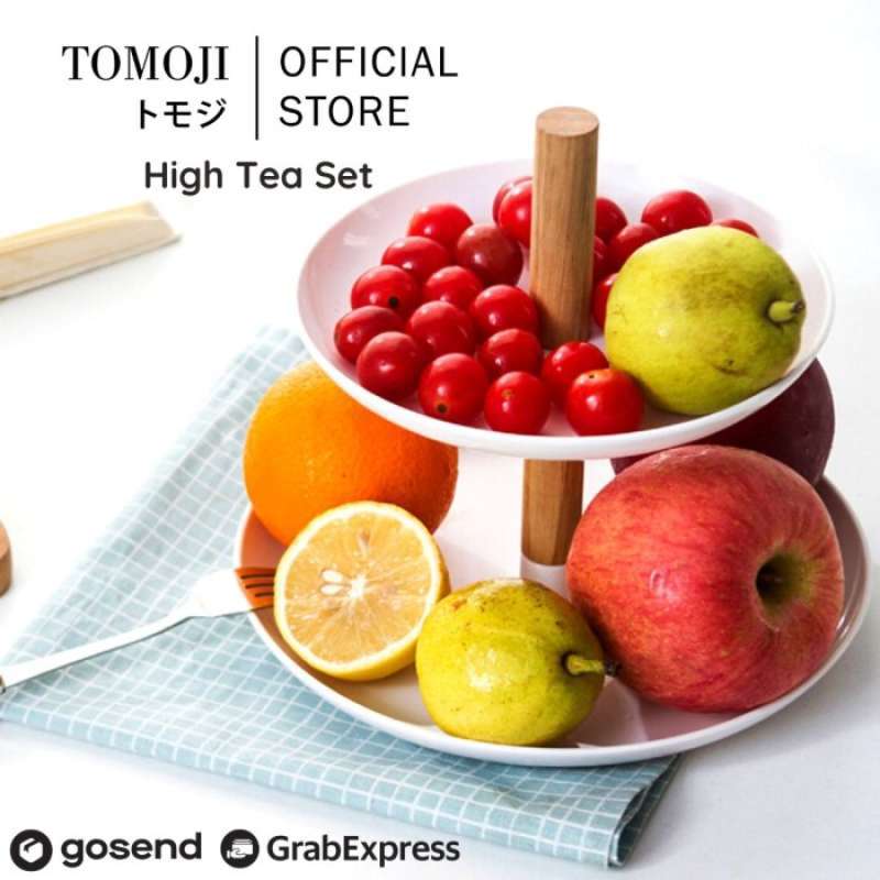 Promo Tomoji High Tea Set - Piring Display 2 Tingkat - Piring Kue Atau Buah Diskon 23% Di Seller ...