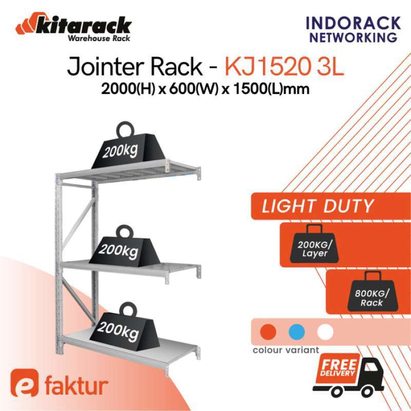 Promo Kitarack Light Duty Jointer Rak 2m Rak Gudang P 1.5m 200kg ...