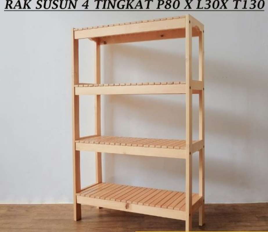 Promo Rak Serbaguna 4 Tingkat 4 Susun Rak Buku Portable Lemari Multi ...