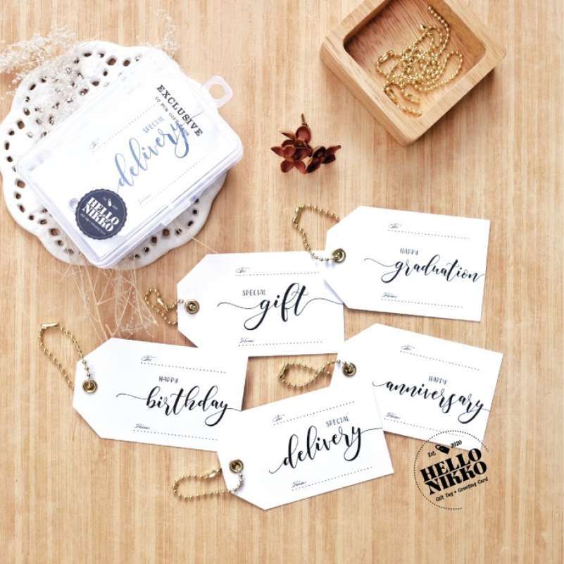 Promo Exclusive Gift Hang Tag Kartu Ucapan In Box Parcel Kado ...