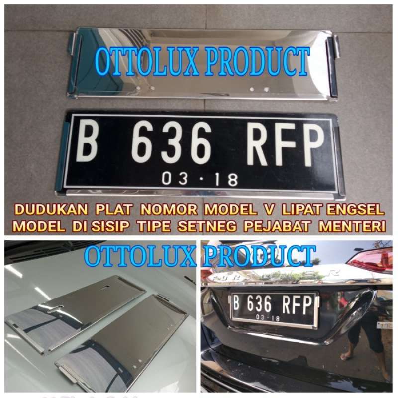 Promo Lux Tempat Plat Nomor Model Pejabat. Menteri. Model Sisip. V ...