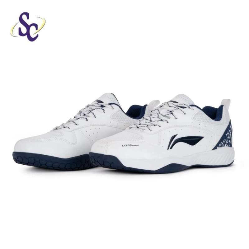 Promo New Sepatu Badminton Lining Ultra Power Aytt045 White / Navy ...