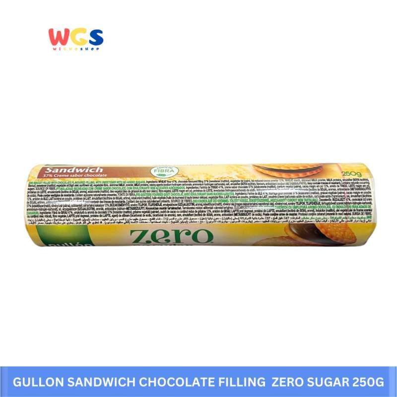 Jual Gullon Sandwich Chocolate Filling Zero No Sugar Added 250g ...