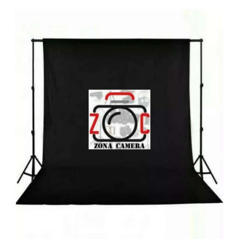 Promo Background Hitam Kain Foto Studio 4x3m Layar Backdrop Black 3x4m ...