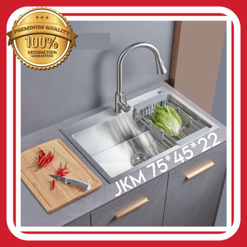 Promo Kitchen Sink Jkm 7545 Stainless Sus Berkualitas Paket Lengkap ...