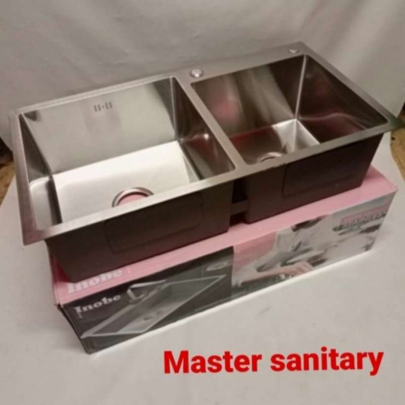 Promo Paket Lengkap Kitchen Sink Stainless Inobe 8245 + Kran Sink Tarik ...