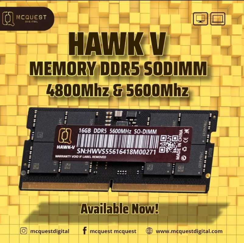Jual Memory Ram Mcquest Hawk-v Sodimm Ddr5 8gb / 16gb/ 32gb 4800mhz For ...