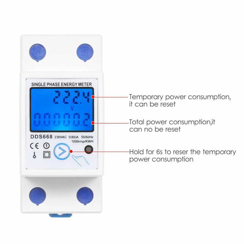 Jual Aideepen Meteran Listrik Digital Din Rail Kwh Meter Single Phase 230v Di Seller Kancilnet ...