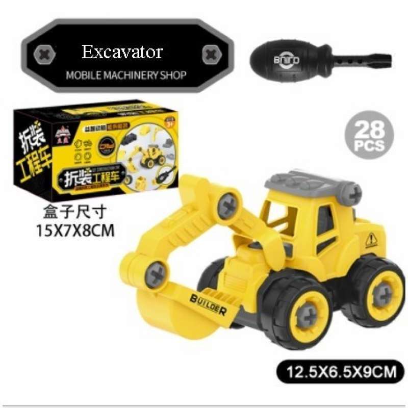 Promo Mainan Diy Mini Truk Konstruksi Bongkar Pasang Dengan Obeng ...