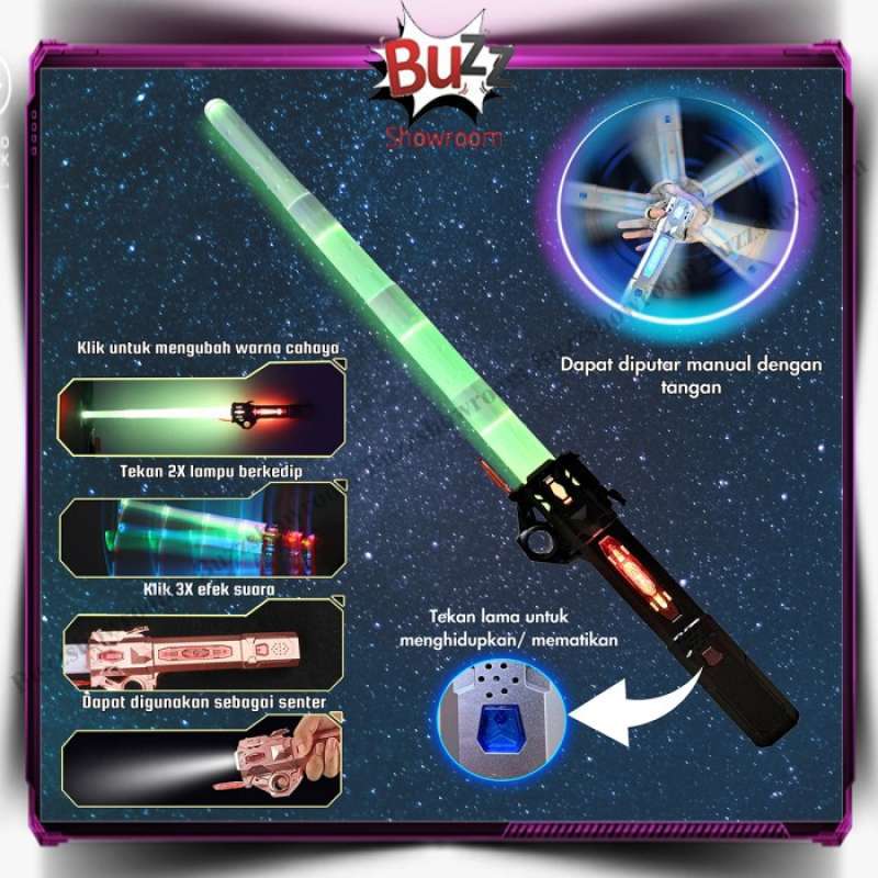 Promo Mainan Pedang Lightsaber Star Wars Cosplay 7 Warna Lampu Led ...