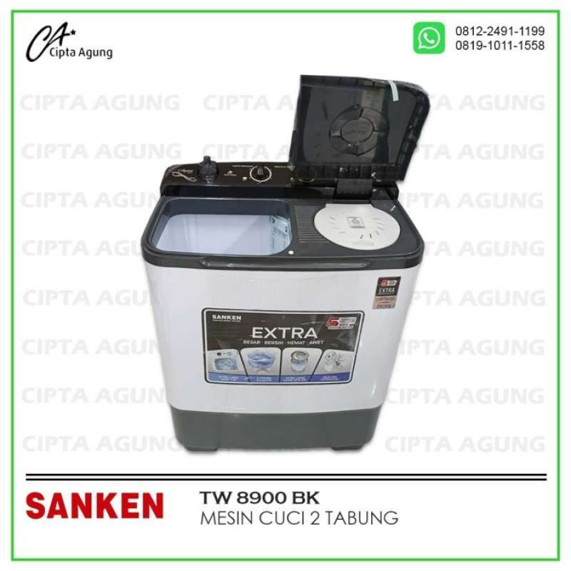 Promo Mesin Cuci Sanken Tw 8900 Bk 8kg 2 Tabung X-tor Best [bdg] Diskon ...