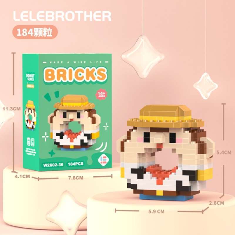 Promo Nano Brick Mini Disney Brick Bentuk Donat Princess Lucu - Mickey ...