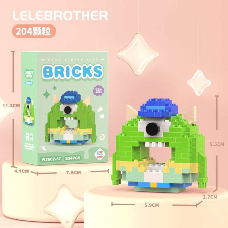 Promo Nano Brick Mini Disney Brick Bentuk Donat Princess Lucu - Mickey ...
