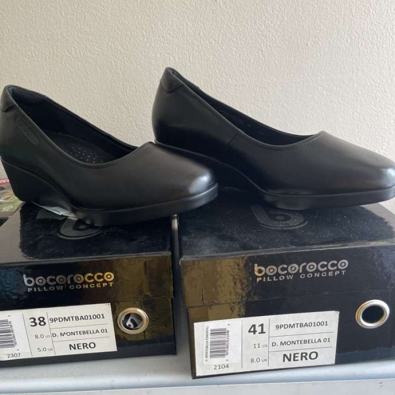 Jual Sepatu Hitam Wedges 5 Cm Bocoroco Authentic - 38 Di Seller Winter ...