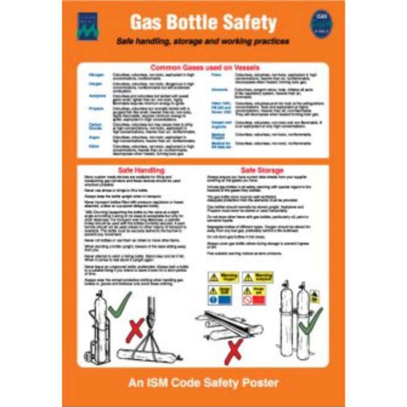 Promo Ori Impa 331532 Gas Bottle Safety Poster Imo Ism Safety Poster ...