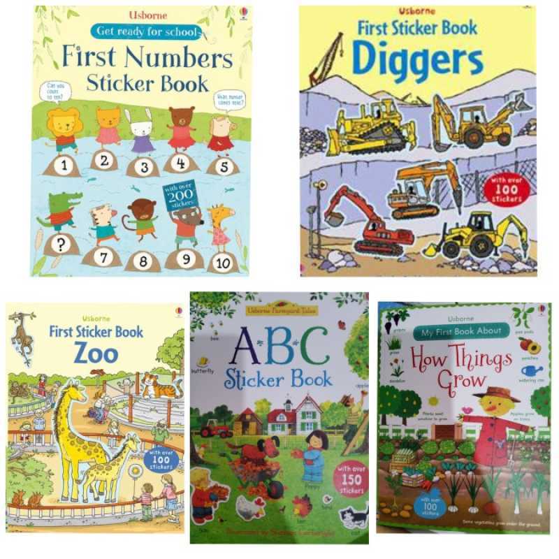 Promo Usborne Sticker Book Buku Aktivitas Activity Activities Stickers ...