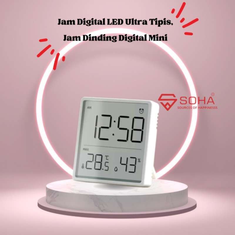 Jual Jd-8218 Jam Digital Meja Sederhana Design Ultra Tipis Fitur Alarm ...