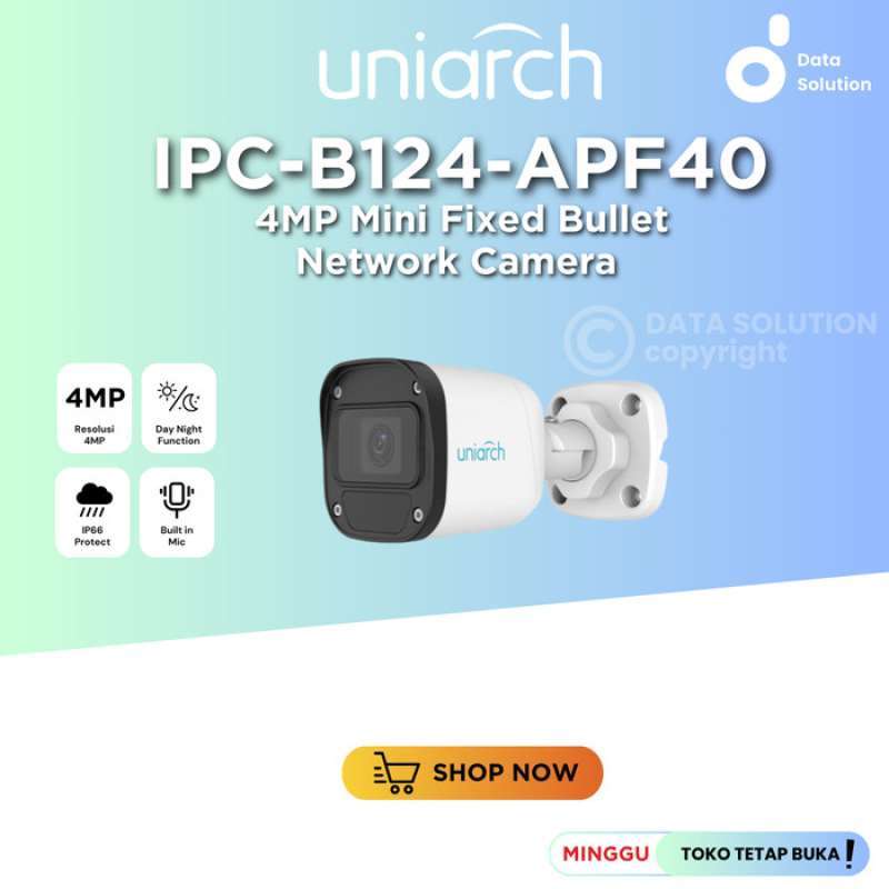 Promo Uniarch Ipc-b124-apf40 4mp Mini Fixed Bullet Network Camera Diskon 23% Di Seller Guinevere ...