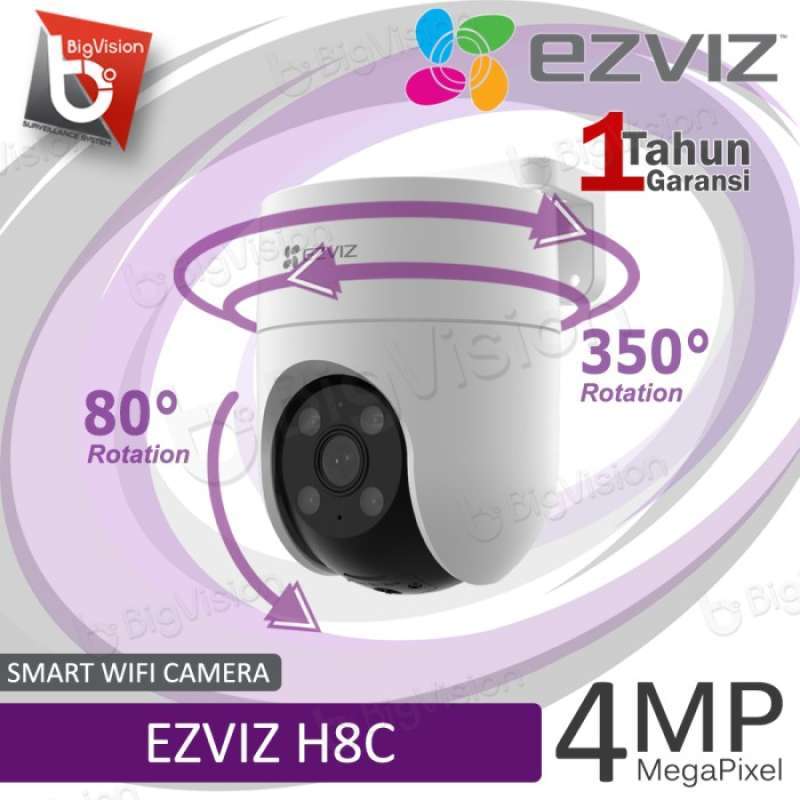 Promo Ezviz H8c 4mp 2k Cam Cctv Wifi Ip Camera Smart Wireless Kamera ...