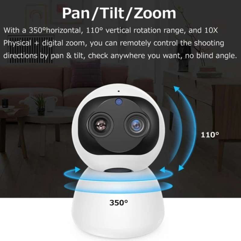 Promo Ip Camera / Ipcam 2 Lens 2mp Full Hd1080p. Hybrid Zoom 10x. 8 ...