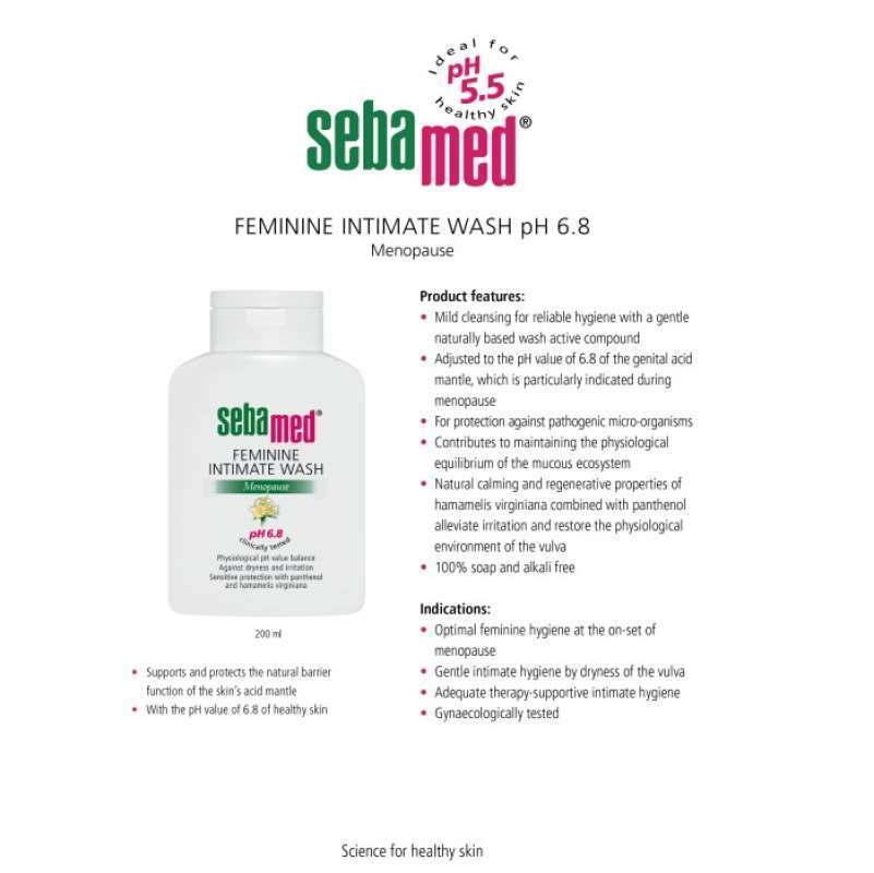 Jual Sebamed Feminine Intimate Wash Menopause Dryness & Irritation 200 ...