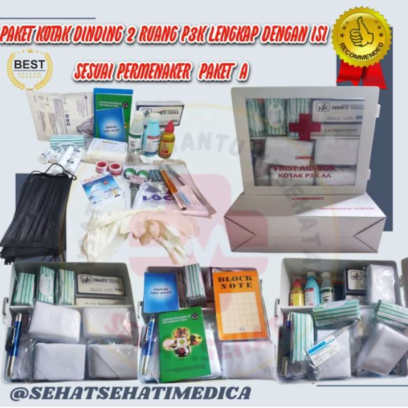 Promo Paket Kotak Dinding P3k Lengkap Dengan Isi Sesuai Permenaker ...