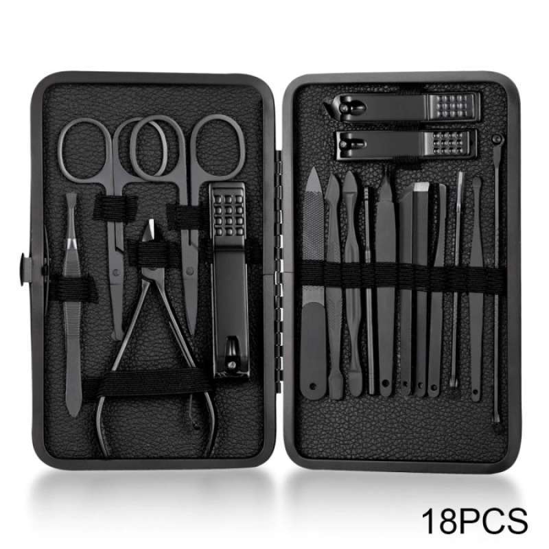 Jual Gunting Kuku Set / Nail Art Manicure Pedicure Full Black Series Di ...