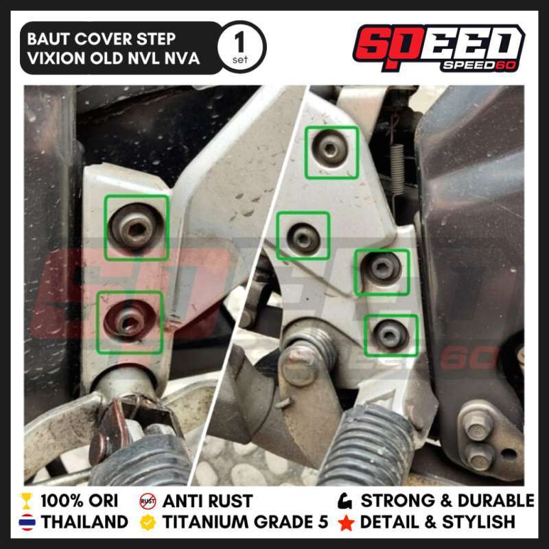 Jual Baut Cover Step Injakan Kaki Yamaha Vixion Baut Titanium Probolt ...
