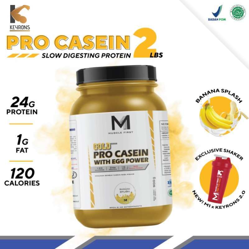 Promo Muscle First Gold Pro Casein Protein 2 Lbs M1 Slow Release Whey ...