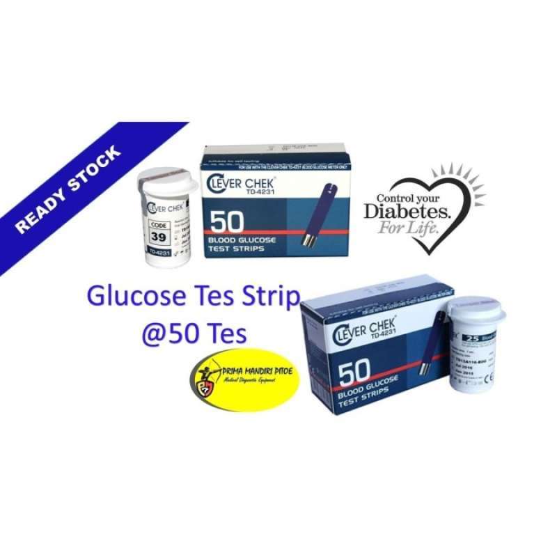 Promo Clever Chek Glucose Test Strip Diskon 33% Di Seller Aninda Store ...