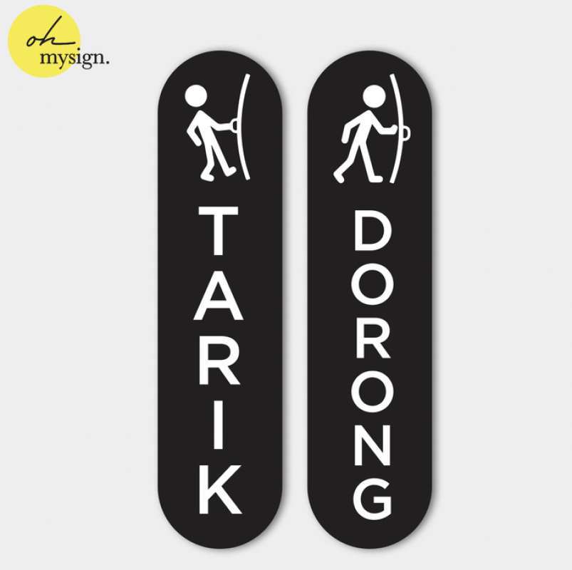 Jual Sign Door Dorong Tarik Akrilik Pintu Dinding Acrylic Tulisan ...