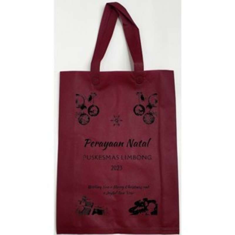 Promo Custom Sablon Tas Size 26 X 35 Kain Belanja Handle Goodie Bag ...