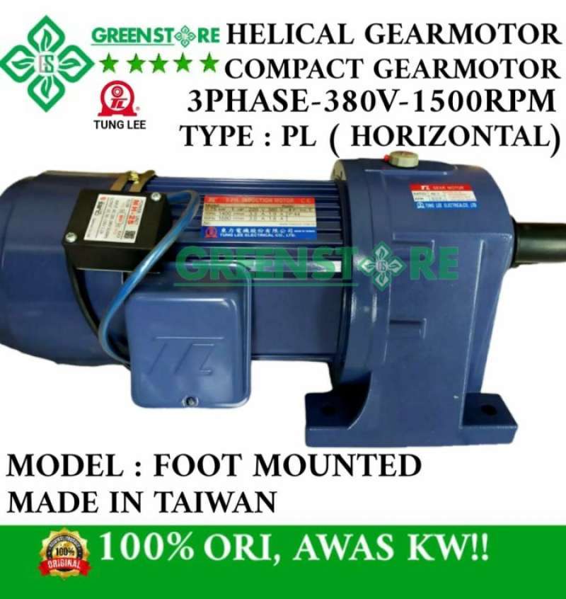 Promo Tunglee Pl50-2200-75-200 2.2kw 3hp 3ph Compact Gear Motor Foot ...