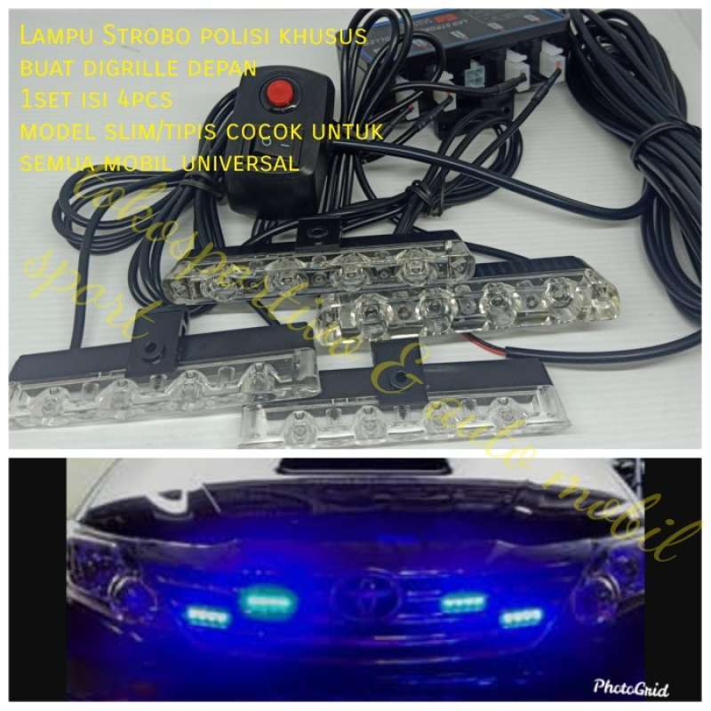 Promo Lampu Strobo Led Grille/grill Model Slim 4x4 Feredal Biru Biru ...