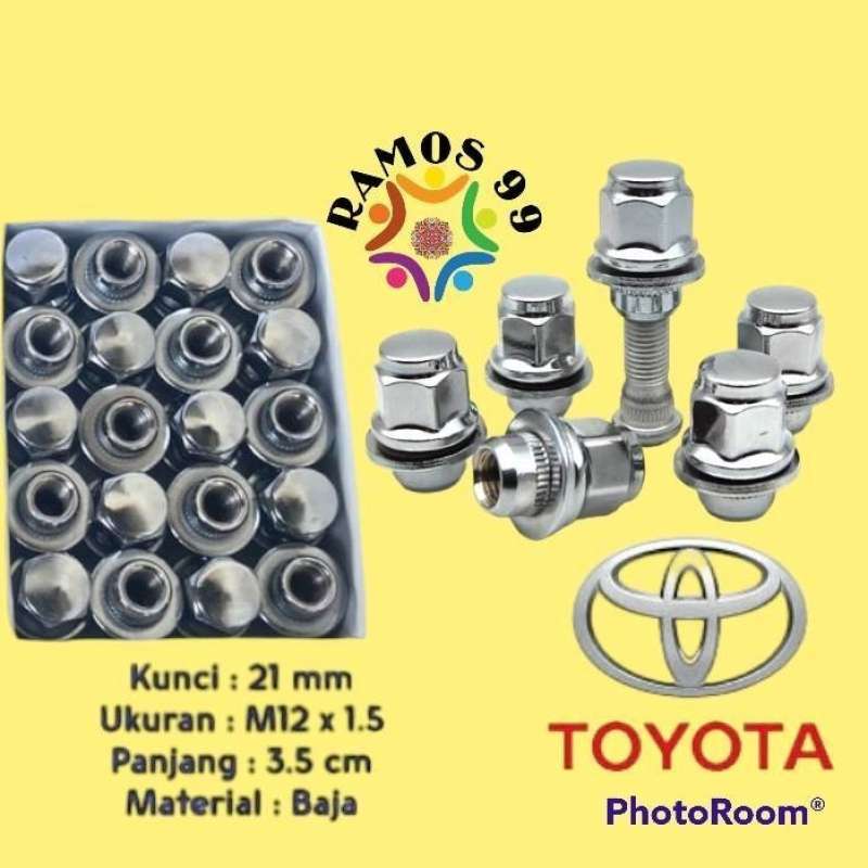 Promo Innova Zenix Mur Roda Racing Baut Lugnut Mobil 20/24 Pcs Baja Oem ...