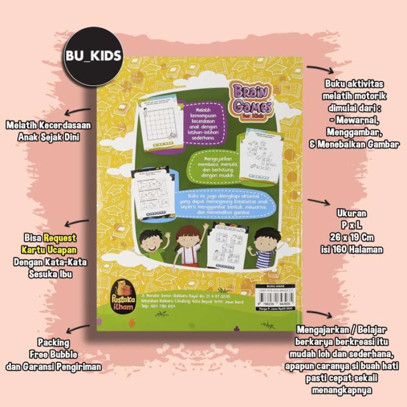 Promo Ori Buku Aktivitas Anak Tk Paud - Brain Games For Kids - Brain ...