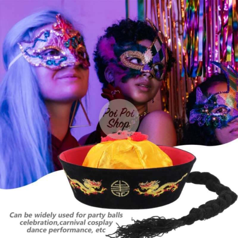 Promo Topi Imlek Anak Cheongsam Kostum Cina Raja Kaisar Manchu Qing ...