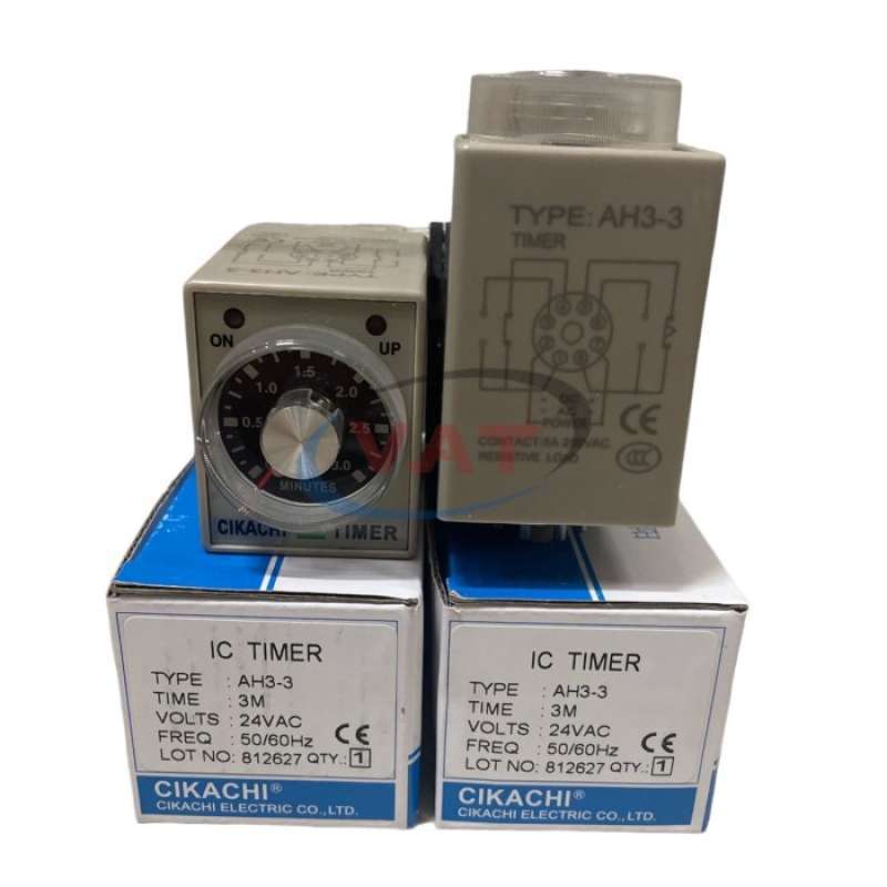 Promo Baru Ckc/cikachi Timer Ah3-3 3m 24vac Terbaik Diskon 20% Di ...