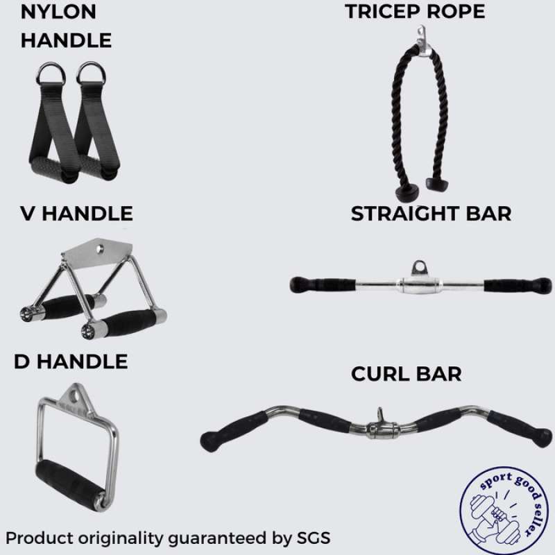 Promo Cable Attachment Handle Gym Premium Tricep Curl Pulldown ...