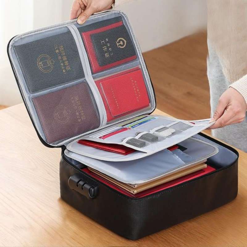 Jual Tas Dokumen Anti Air Password Travel Bag Penyimpanan Dokumen Tk006 Di Seller Hanke Official ...