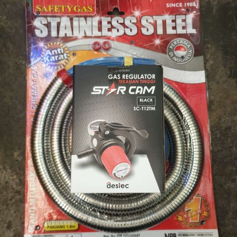 Promo Selang Gas Safety Gas Paket Regulator Hp Starcam Meter (nan ...