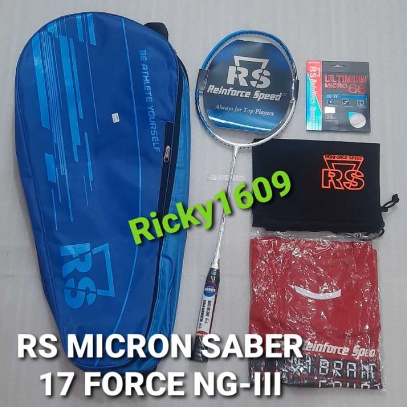 Promo Raket Badminton Rs Micron Saber 17 Force Ng-iii - High Tension Frame Diskon 33% Di Seller ...