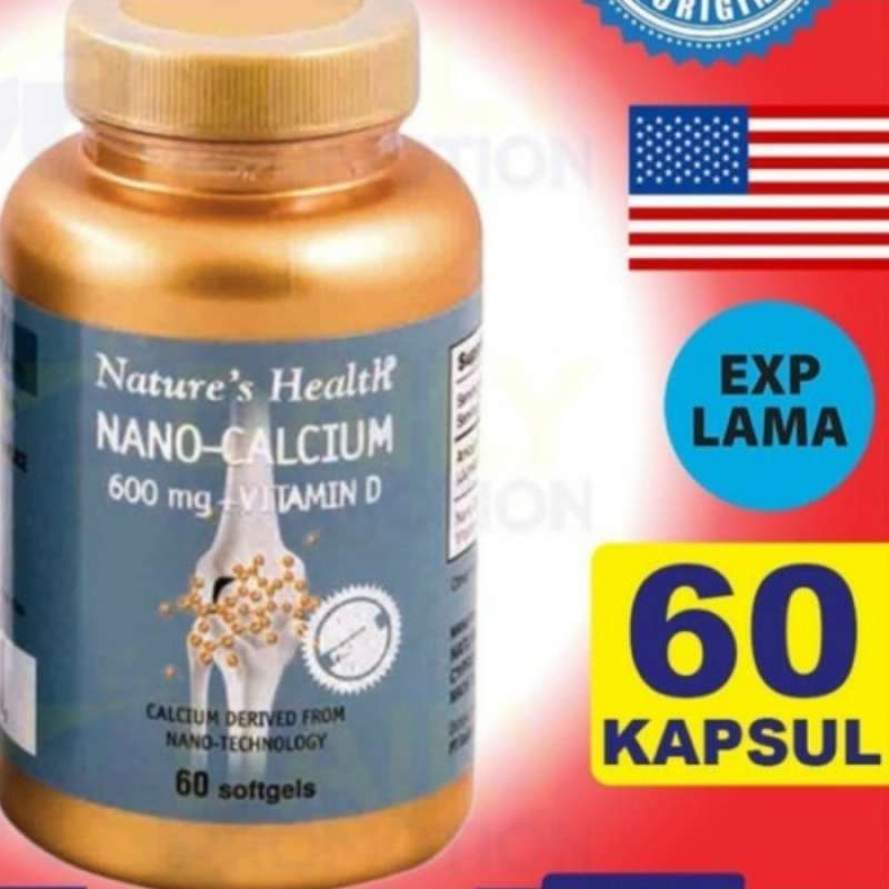 Promo Nature's Health Nano Calcium 600mg + Vit D Original Diskon 33% Di ...