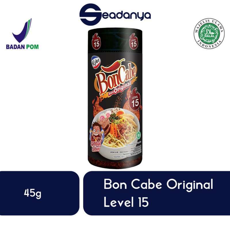 Jual Bon Cabe Rasa Original Level 15 Kobe 45g - Cabe Bubuk Tabur - Chilli Powder Hot - Pedas ...