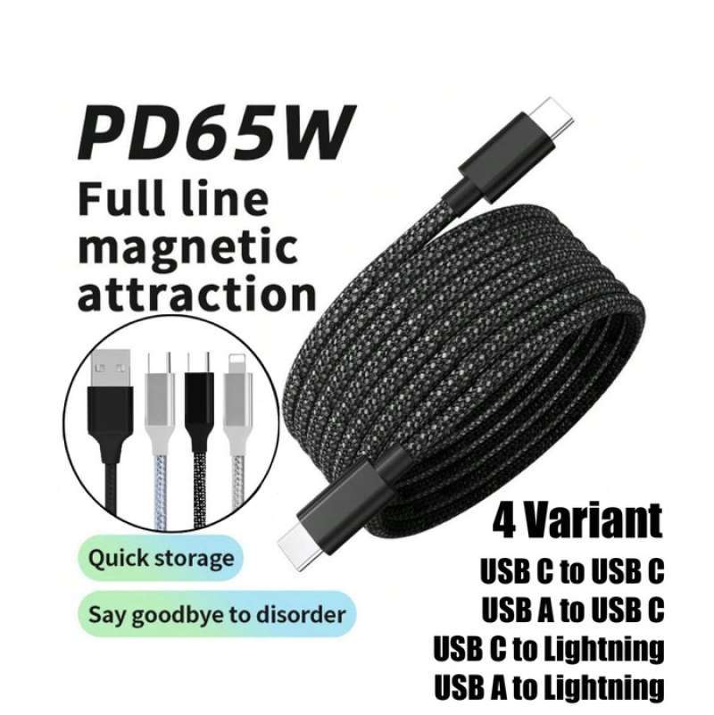 Promo Magic Full Line Magnetic Usb C Kable Data Lightning To Type C 65w ...